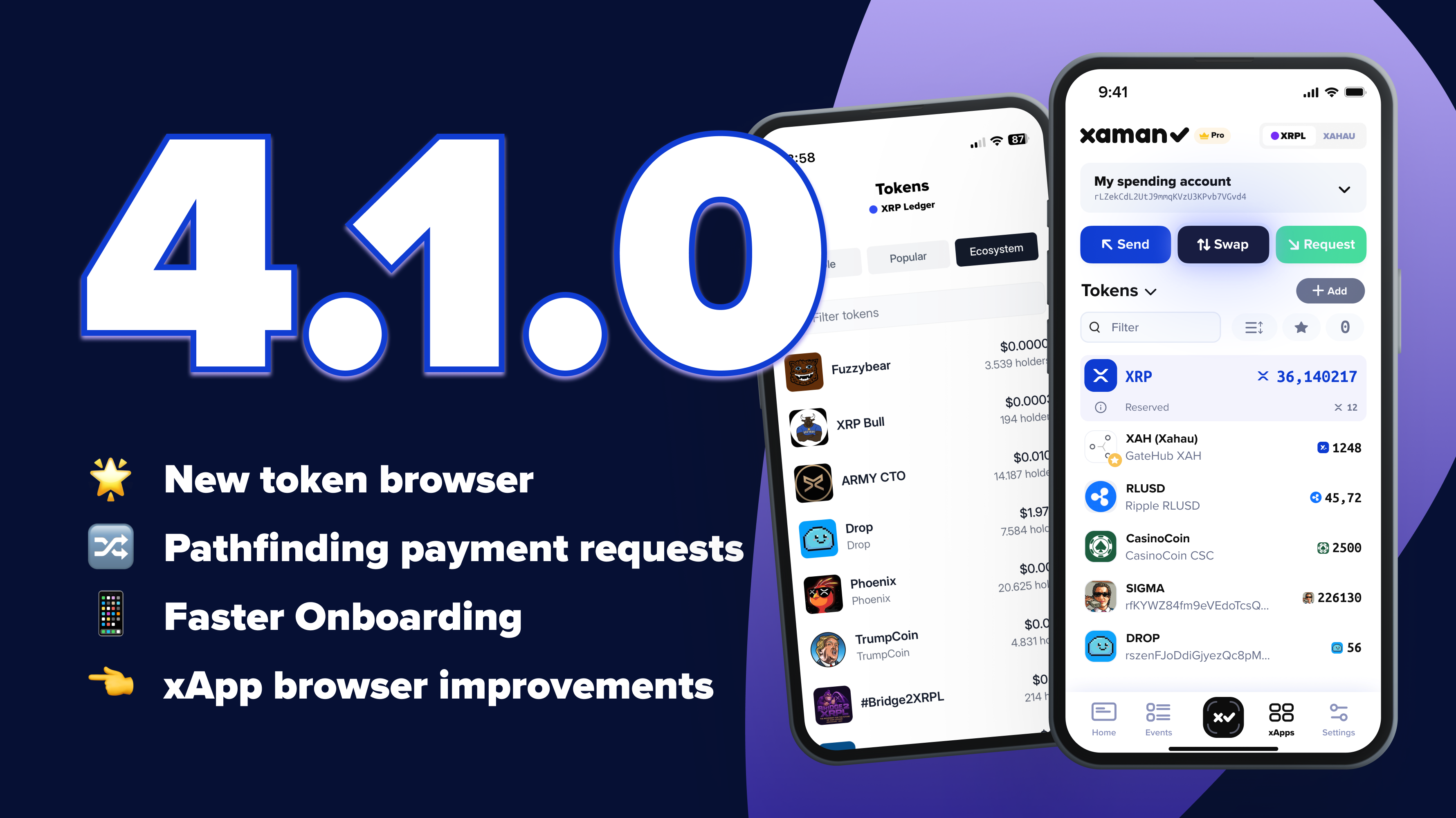 Xaman 4.1.0: Smart Payment Requests, New Token Browser & Faster Onboarding | Xaman